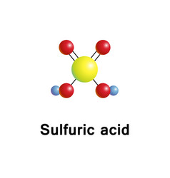 H2SO4 sulfuric acid molecule Royalty Free Vector Image