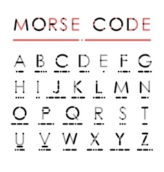 Morse code alphabet Royalty Free Vector Image - VectorStock