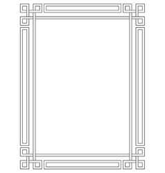 Roman style black ornamental decorative frame Vector Image