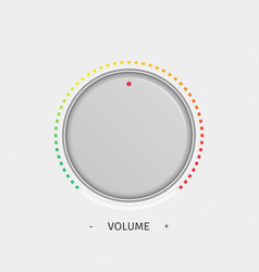 Metallic volume button icon Royalty Free Vector Image