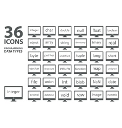 Web Development Line Icons Royalty Free Vector Image