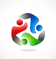 Circle group teamwork abstract logo Royalty Free Vector Image - VectorStock