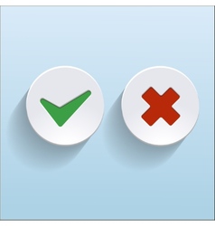 Pass and fail icons set Royalty Free Vector Image