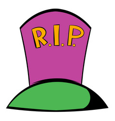 Open grave cartoon icon Royalty Free Vector Image