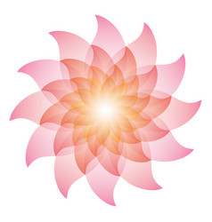 Abstract yellow lotus flower Royalty Free Vector Image