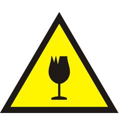 No broken glass sign Royalty Free Vector Image