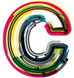 Colorful font - letter c Royalty Free Vector Image