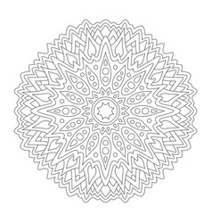 Coloring book art with linear eastern pattern Vector Image