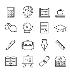 Big school icon set Royalty Free Vector Image - VectorStock
