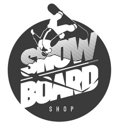 Snowboard logo colors Royalty Free Vector Image