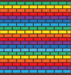 Rainbow bricks pattern Royalty Free Vector Image