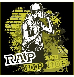 Rap hip hop graffiti - poster Royalty Free Vector Image