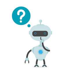 Cartoon thinking robot Royalty Free Vector Image