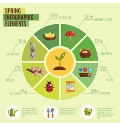 Infographics with flowers at spring season Vector Image