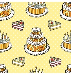 Seamless pattern with hand drawn colorful engraved