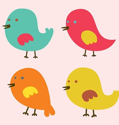 Set of cute birds Royalty Free Vector Image - VectorStock