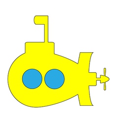 Yellow submarine under water Royalty Free Vector Image