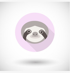 Sloth face and hands Cute cartoon character Wild Vector Image
