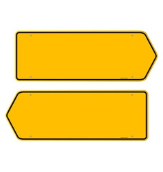 Yellow direction sign Royalty Free Vector Image