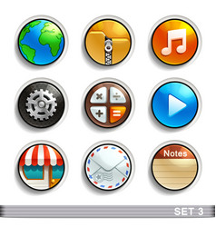 3d web icons Royalty Free Vector Image - VectorStock