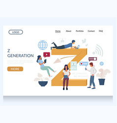 Generation z poster template layout modern age Vector Image