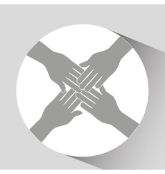 Teamwork icon Abstract people and support design Vector Image