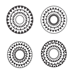 Tribal folk aztec geometric pattern in circle Vector Image