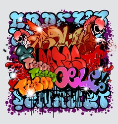 Graffiti tags street art background Royalty Free Vector