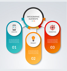 Infographic template with 5 options Royalty Free Vector