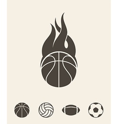 Sport ball fire soccer Royalty Free Vector Image - VectorStock