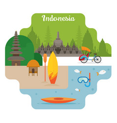 Indonesia Travel jakarta Travel Royalty Free Vector Image