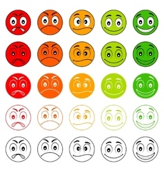 Emoji icons for rate of satisfaction level Vector Image