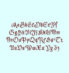 Vintage gothic alphabet Royalty Free Vector Image