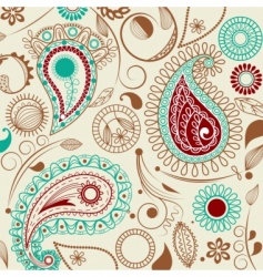 Paisley background in two colors Royalty Free Vector Image