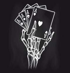Skeleton playing card Royalty Free Vector Image