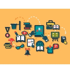 Big school icon set Royalty Free Vector Image - VectorStock