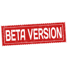 Beta version banner design set Royalty Free Vector Image