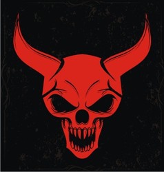 Red Devil Skulls Royalty Free Vector Image - VectorStock