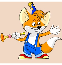 Surprised cartoon fox in pants Royalty Free Vector Image