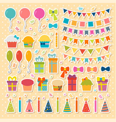 Birthday party decoration Royalty Free Vector Image