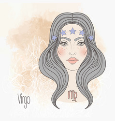 Drawing virgo astrological sign as a beautiful Vector Image