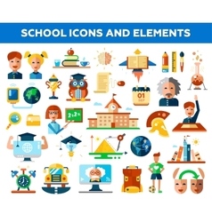 Red apple tree pencil with education symbols Vector Image