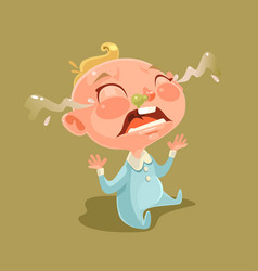Crying kids characters Royalty Free Vector Image