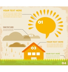 Infographics with flowers at spring season Vector Image