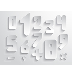 Tricolor numbers 123456789 on a white background Vector Image