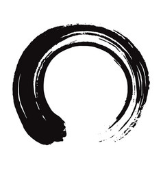 Japanese enso zen black ink logo art design Vector Image