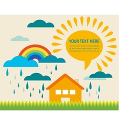 Infographics with flowers at spring season Vector Image