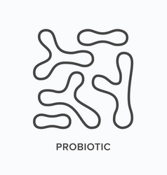 Probiotics lactobacillus bacteria outline Vector Image