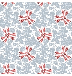 Simple mono floral pattern Royalty Free Vector Image