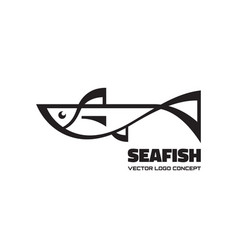 Sea fish - logo template concept Royalty Free Vector Image